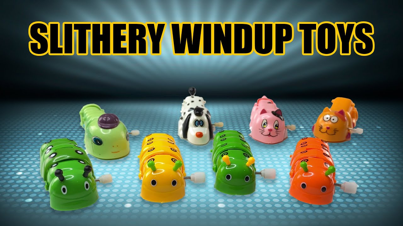 Slithery Windup Toys | Crawling Caterpillars, Cats & Dogs - YouTube