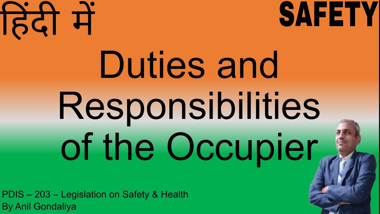 Duties and Responsibilities of the Occupier - YouTube