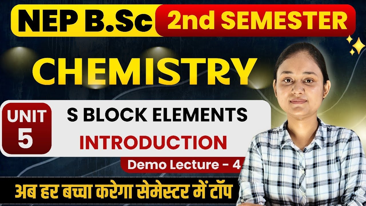 S Block Elements | Group-1 | B.Sc Chemistry 2nd Semester | S-Block ...