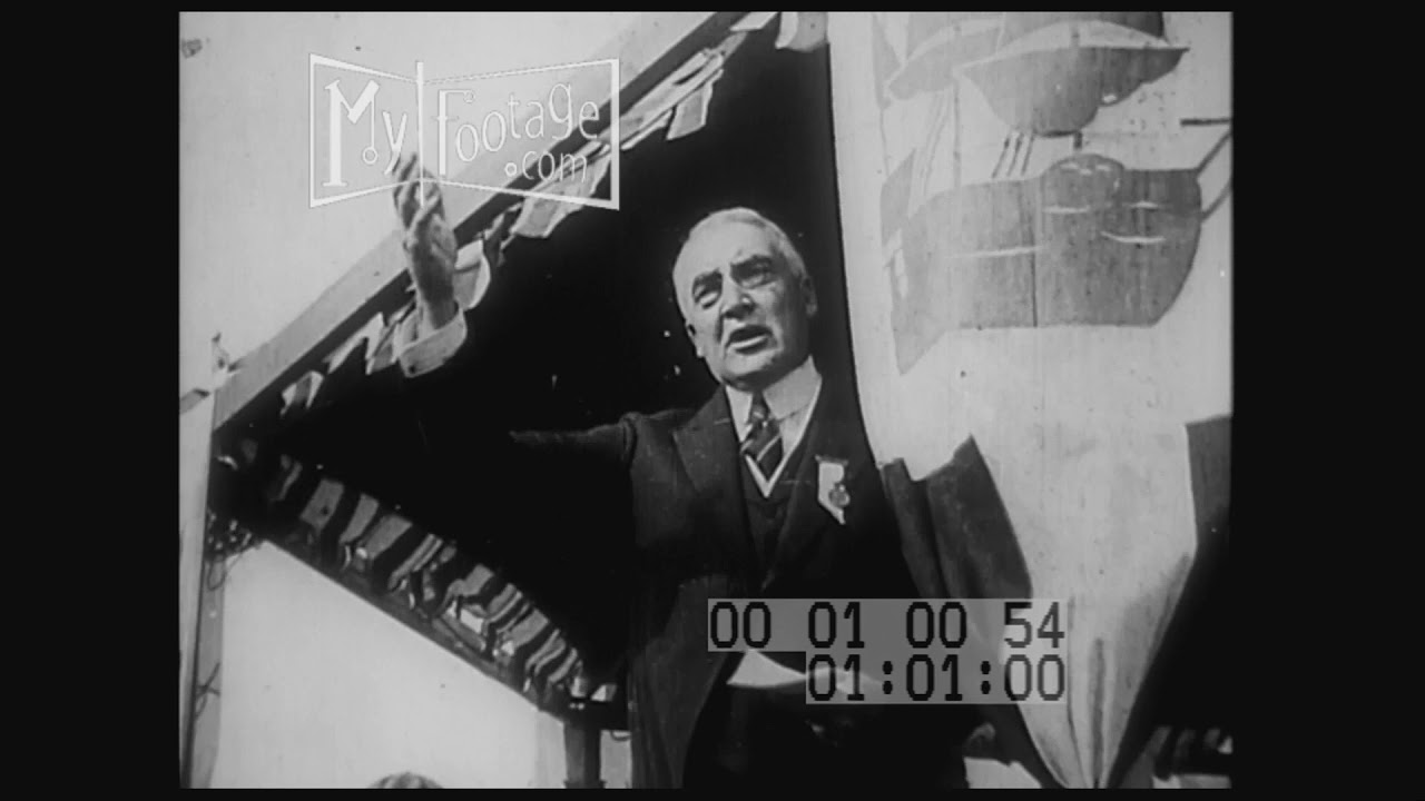 1921 President Harding Makes Speech in Plymouth on Pilgrim Tercentenary ...
