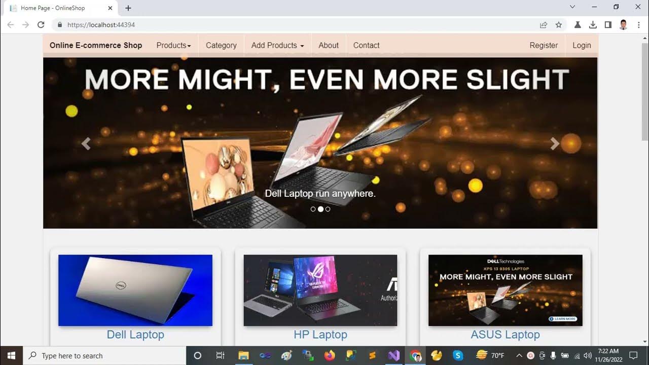 Complete E-Commerce Project Using ASP.Net MVC CORE - YouTube
