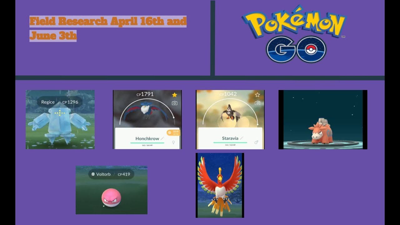 Pokemon GO Field Research: April 18th to June 3rd - YouTube