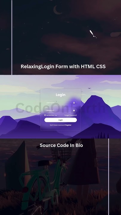 Relaxing Login Page with HTML and CSS 💥#html #css #code #codeonearth - YouTube