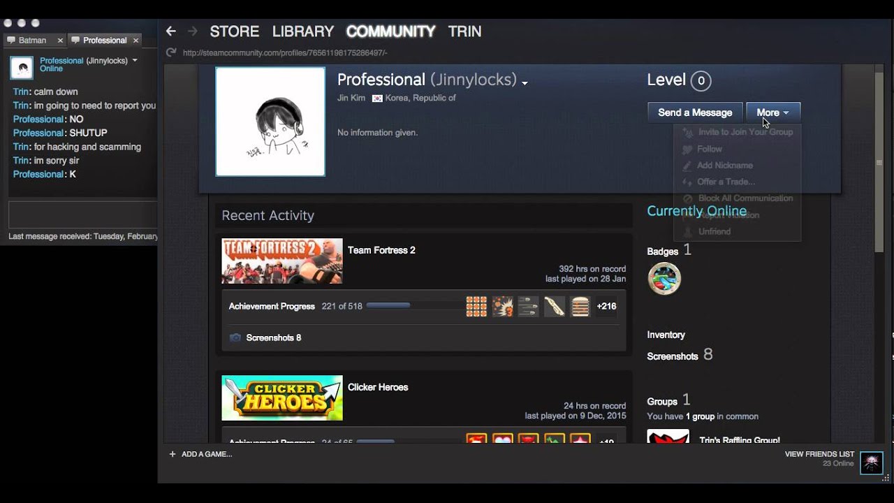 REPORTING A SCAMMER ON STEAM - YouTube