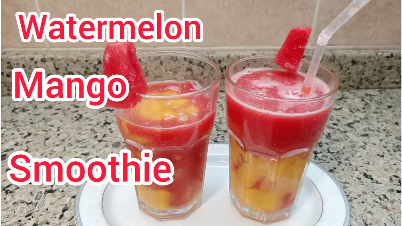 How To Make Watermelon And Mango Smoothie -Yiga Okola Watermelon Mango ...