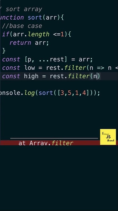 Learn Recursion In Javascript Js Interview Prep Sort An Array Youtube 4030