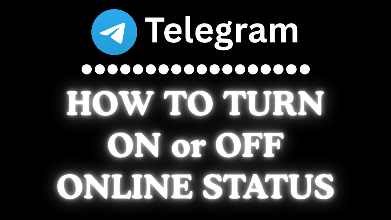How to Turn On or Off Online Status on the Telegram Desktop App | PC ...