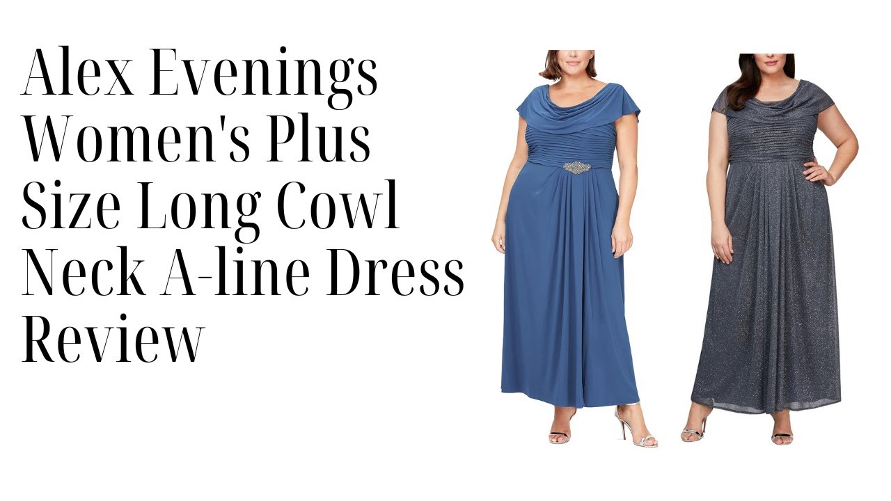 Alex Evenings Plus Size Cowl Neck A-line Dress Review: Elegant and ...