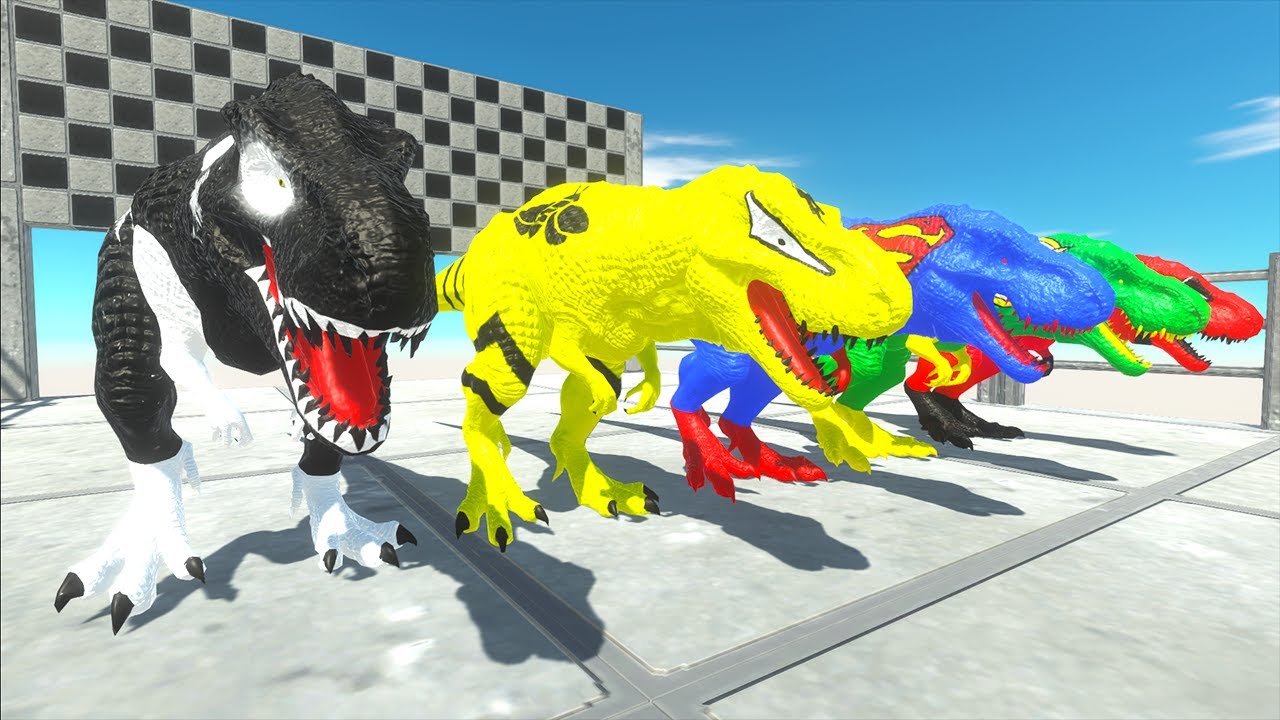 Trex Superhero Vs Sinoceratops Hunting found Jurassic world evolution ...