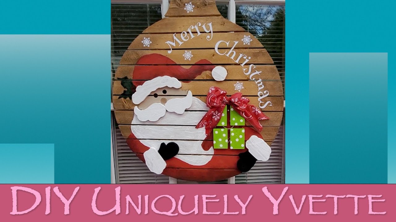 Crafts: Santa Christmas Door Hanger | Woodworking - YouTube