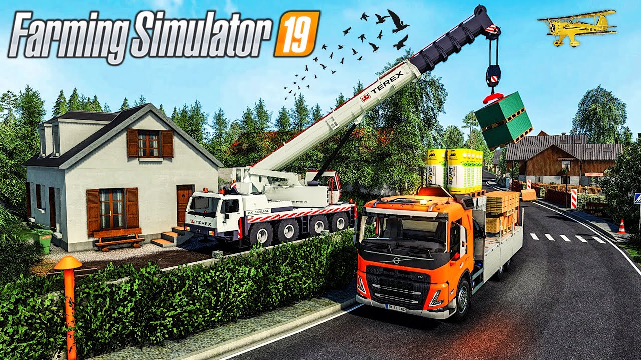 Déchargement des marchandises avec le Camion Grue (Farming Simulator 19 ...