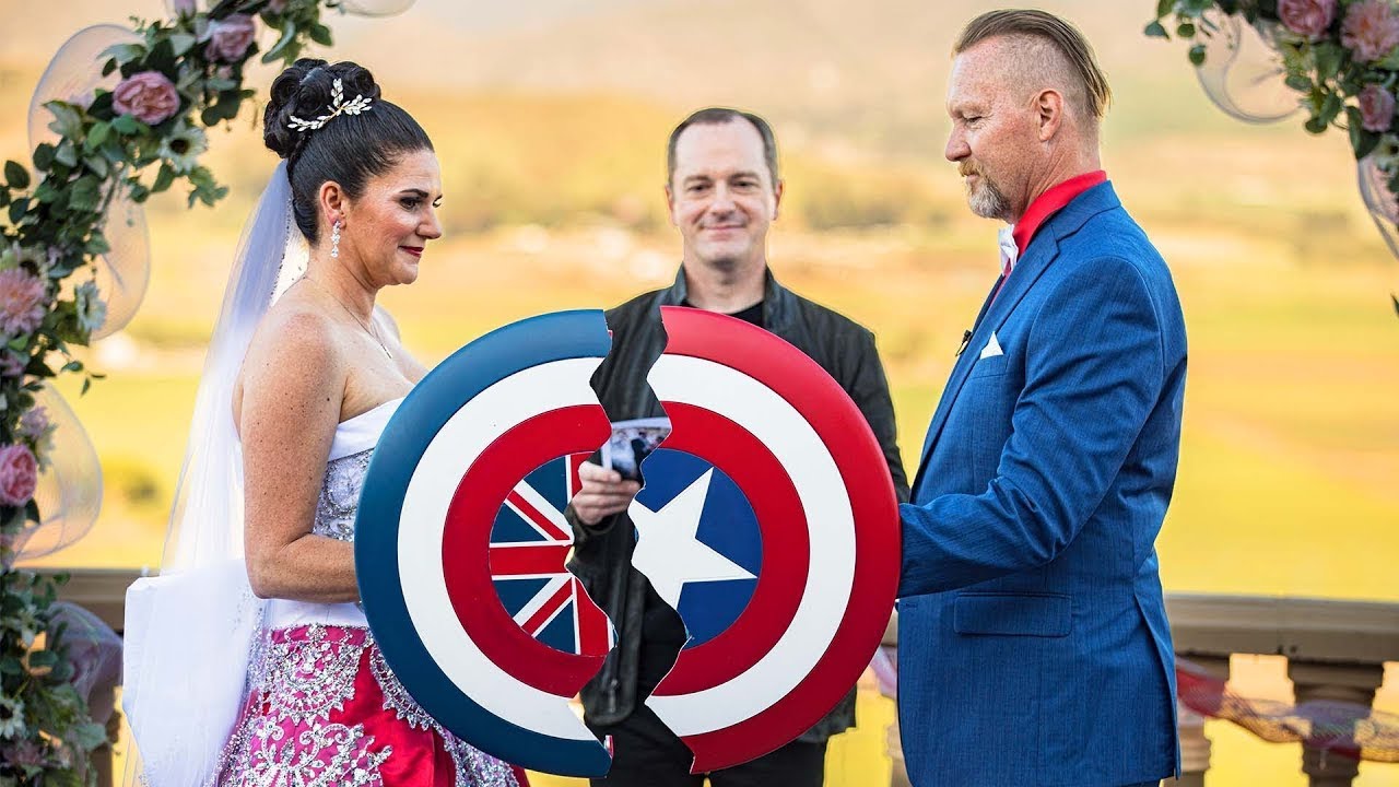 Couple Has Epic ‘Captain America’ Marvel-Themed Wedding - YouTube
