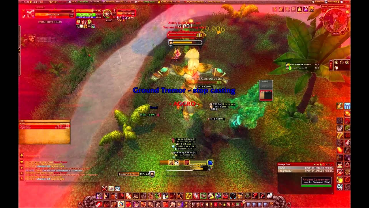 Freya +3 (10man) || Protection Warrior solo lvl85 - YouTube