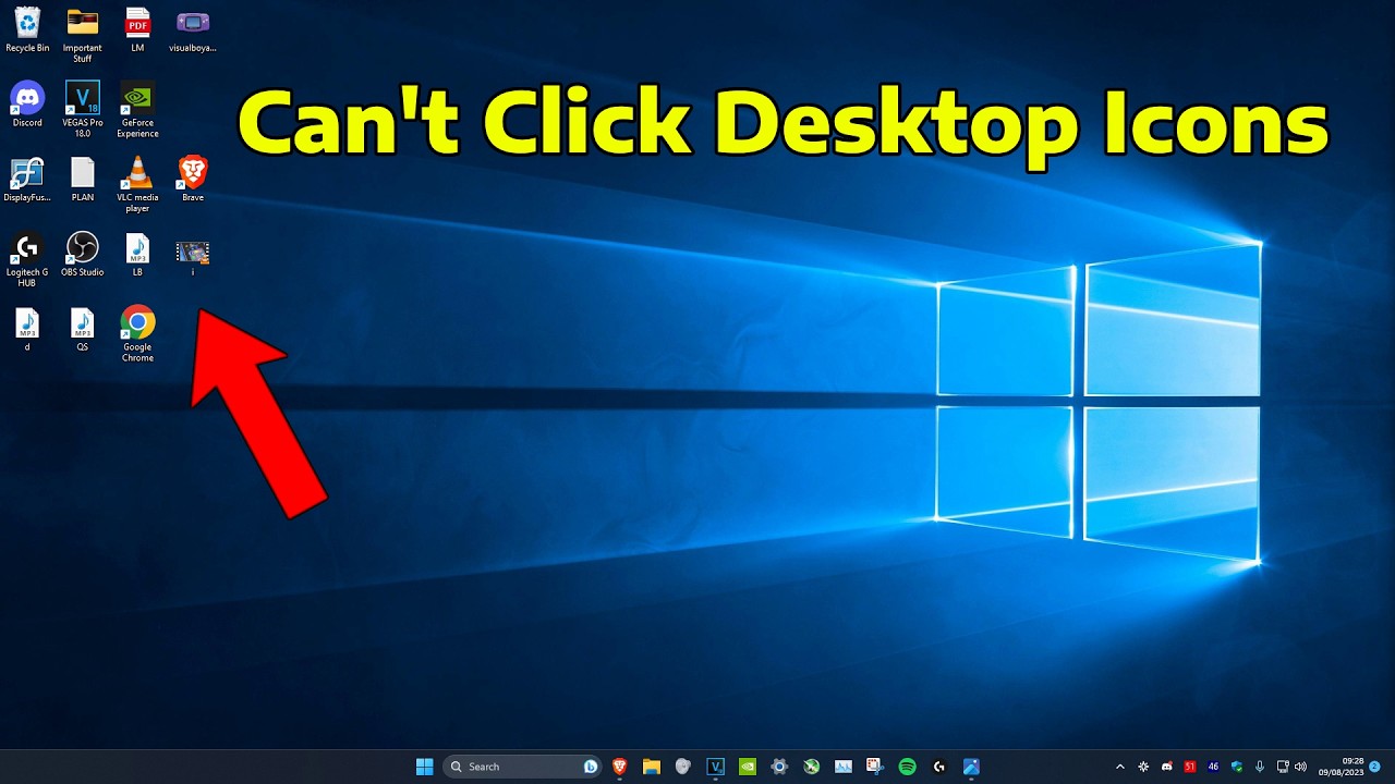 How To Fix Unable to Click on Desktop Icons in Windows (Not Responding ...