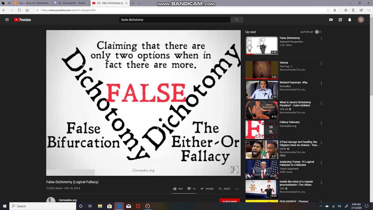 False Dichotomy (Logical Fallacy) - YouTube