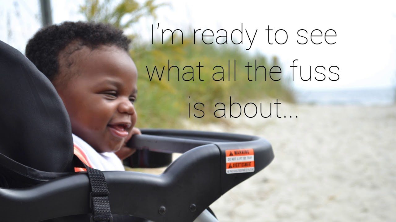 Baby Isaiah's first day at the beach! - YouTube