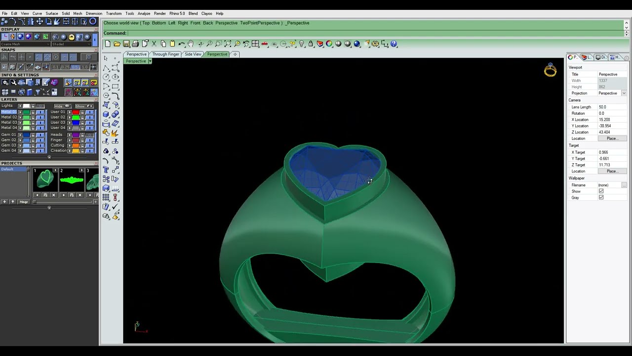 Heart Shape Signet Ring/Jewelry CAD#01 - YouTube