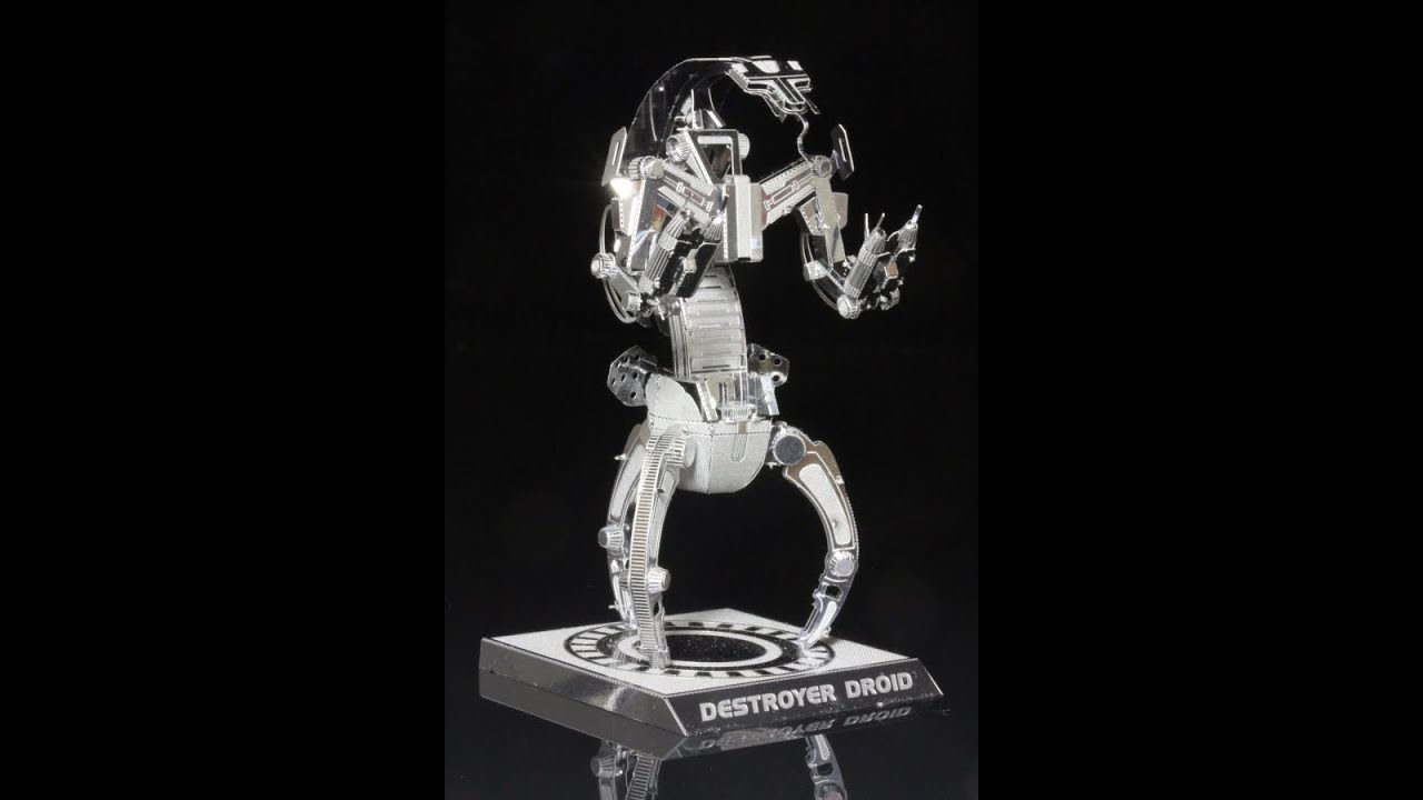 Metal Earth Destroyer Droid Metal Model Kit - YouTube
