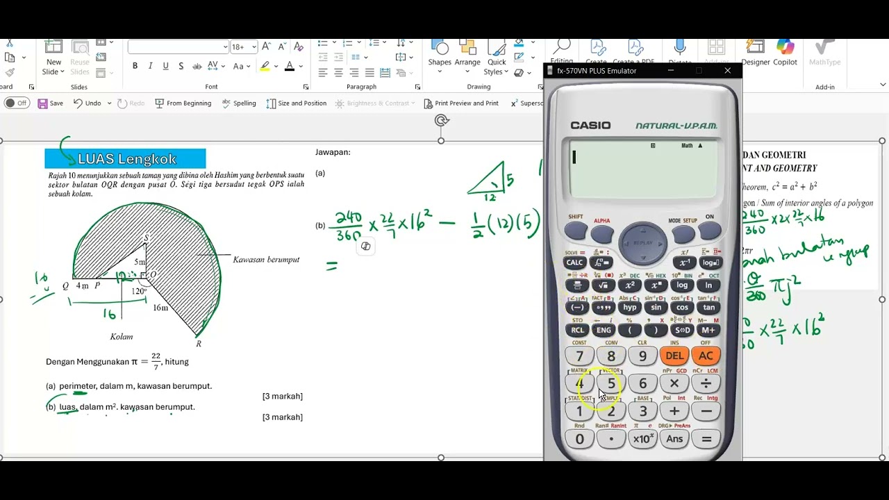 LUAS SEKTOR BULATAN - YouTube