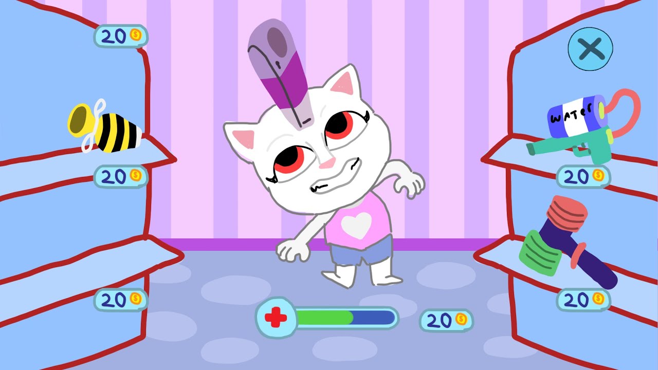 My Talking Tom Friends Doodle of Angela - YouTube