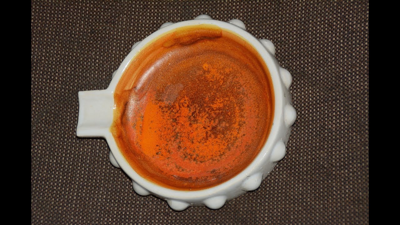 radioactive vintage German ceramic ashtray with uranium glaze - YouTube