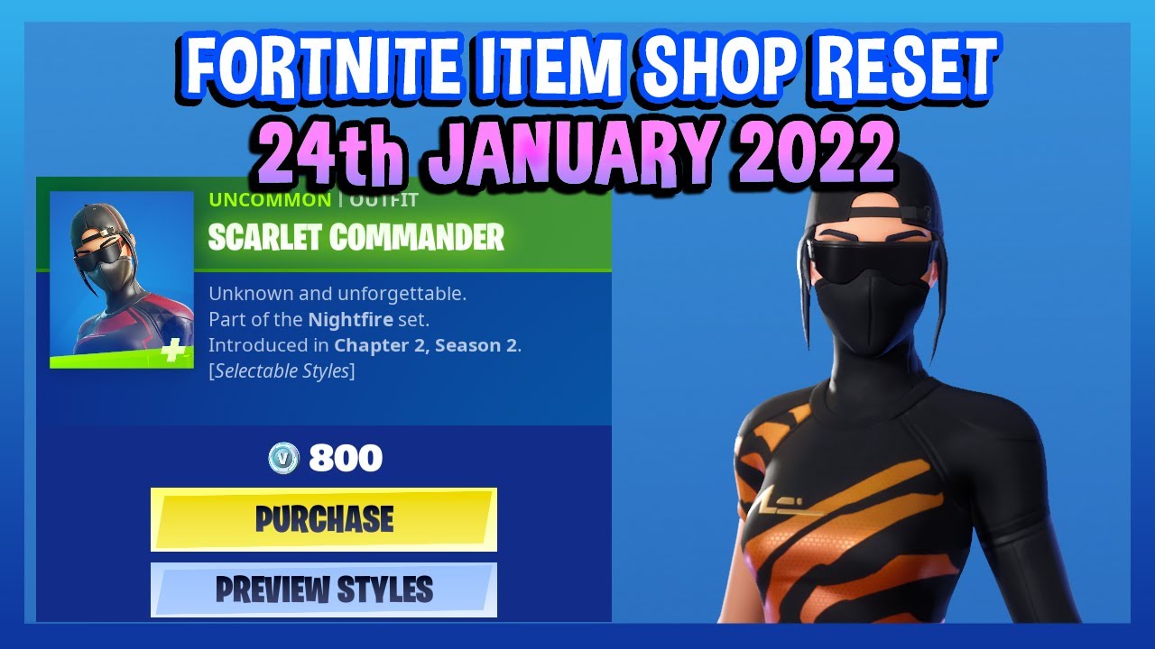 *NEW* SCARLET COMMANDER EDIT STYLE! (Fortnite Item Shop Reset 24th ...