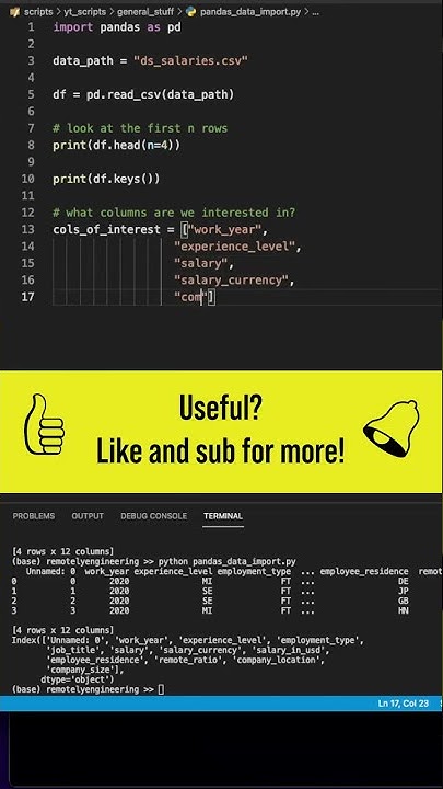How To Import CSV With Pandas #shorts #python #pythonforbeginners - YouTube