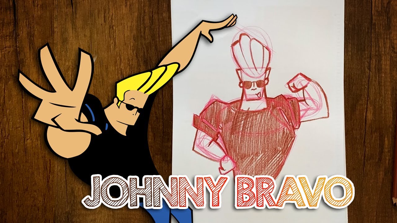 Easy Drawing For Johnny Bravo Step By Step .#анимация #animation #çizim ...