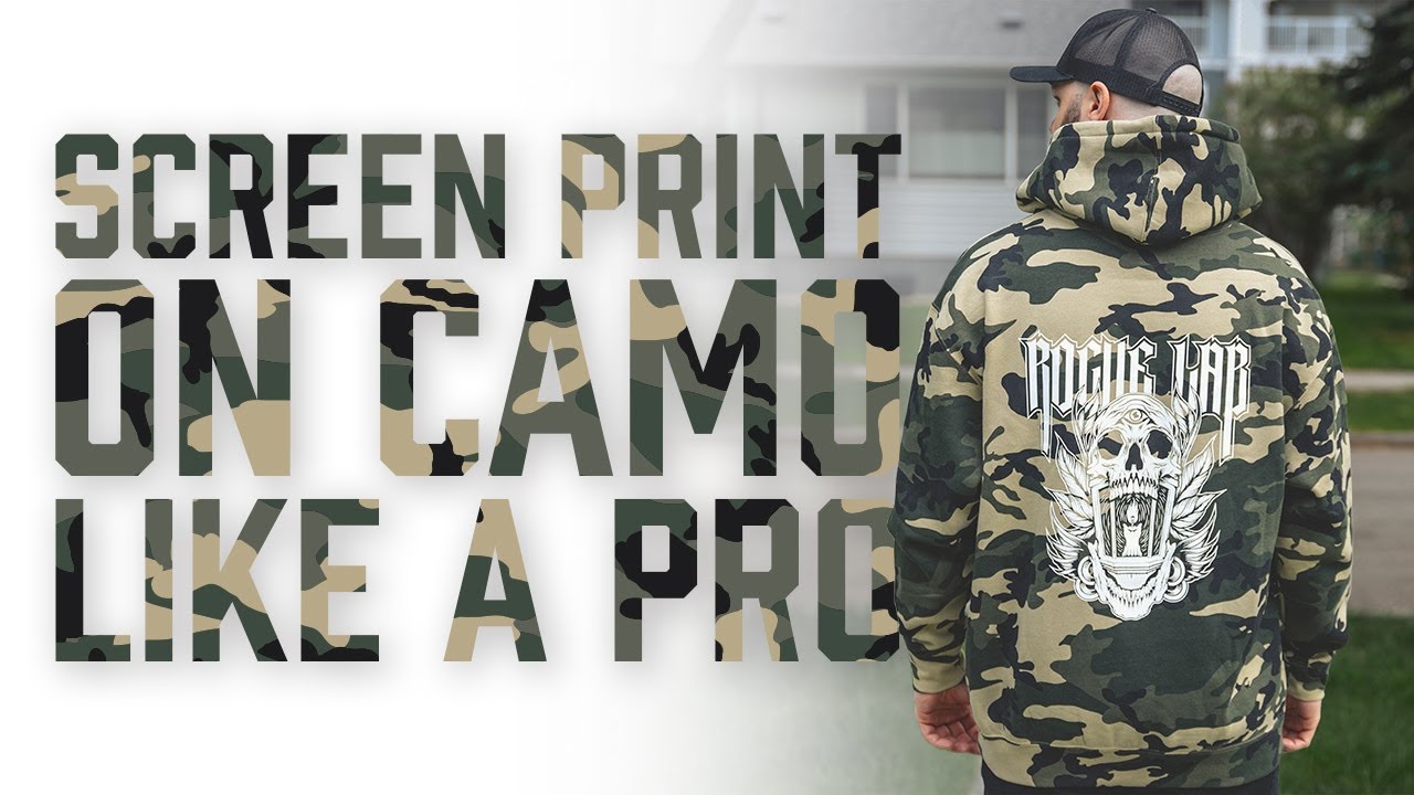 How To Screen Print On Camo The RIGHT WAY - YouTube