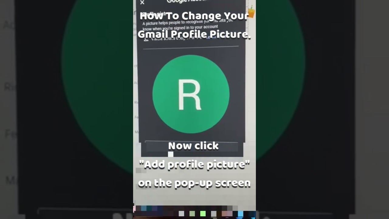 How to change your Gmail profile picture. - YouTube