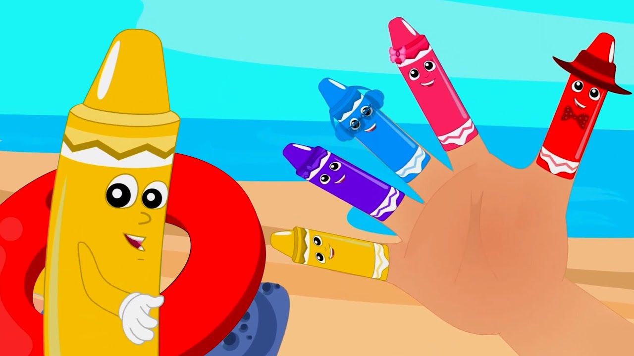 Crayons Holiday Finger Family, Nursery Rhyme and Cartoon Video for Kids ...