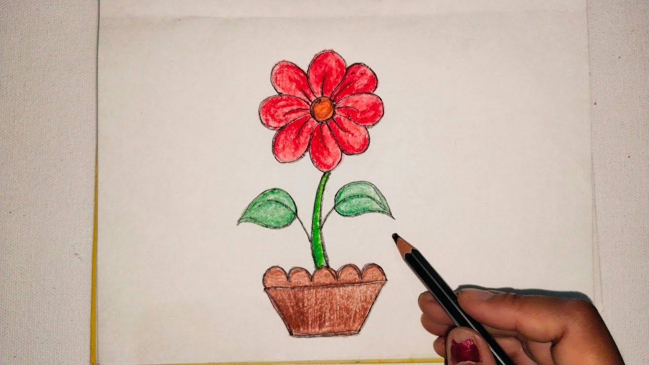 How to draw a beautiful flower/ flower drawing - YouTube