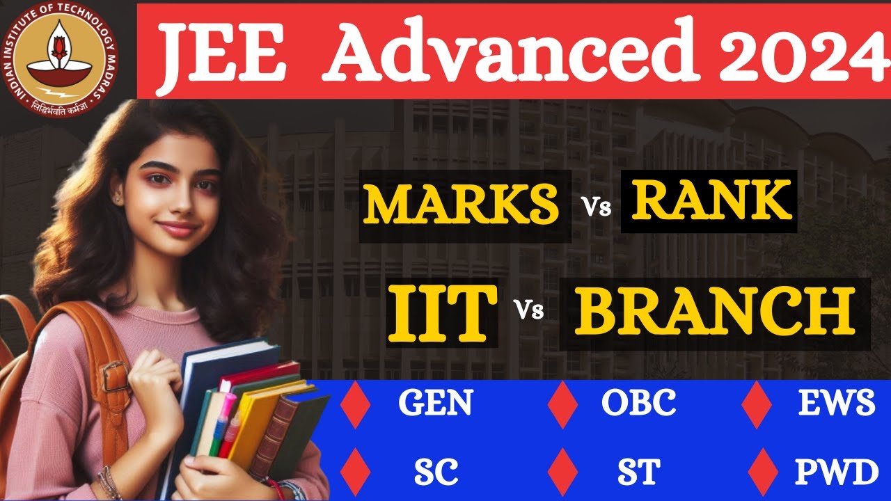 😳IIT JEE Advanced 2024 - Marks vs College Vs Rank🔥 | JEE Advanced Cut ...