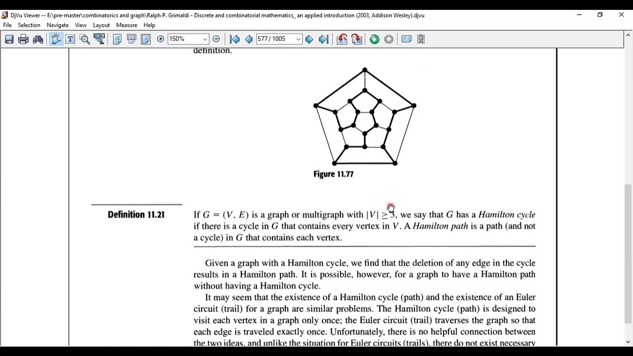 Graph theory Hamilton path and cycle - Dr. Islam Mahmoud - YouTube