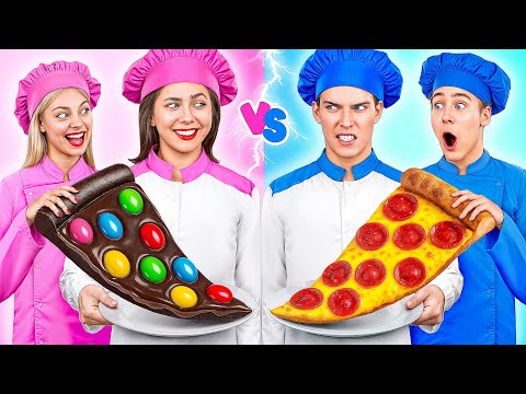 Boys VS Girls Cooking Show Challenge | Crazy Ideas to Cook by Multi DO Smile