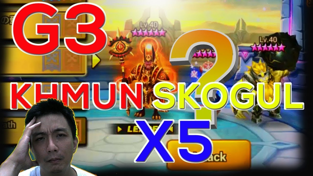 [ENG SUB] G3 Khmun Skogul Siege Battle Defense x5 - Summoners War ...
