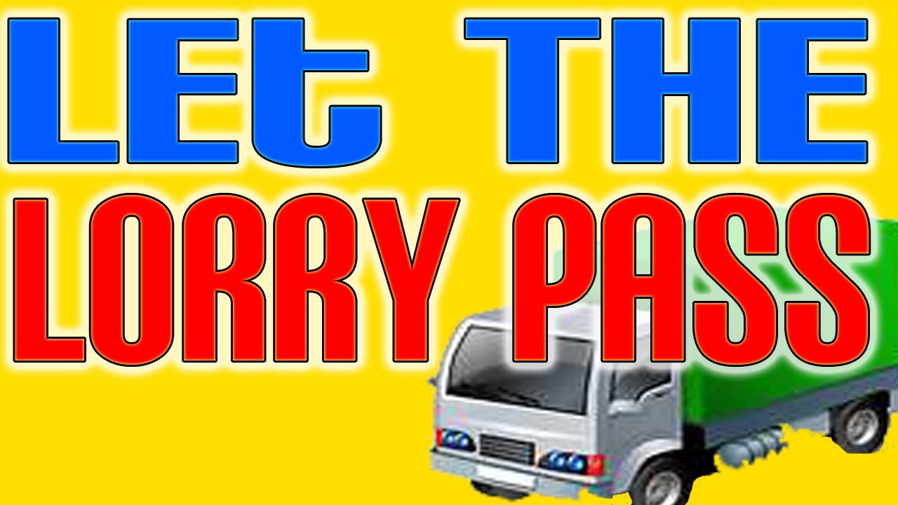 For Safety & for a kind gesture let the lorry pass you - YouTube