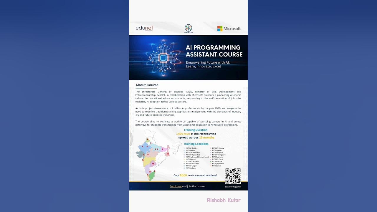 One year AI Programming Assistant Course by DGT & MSDE with Microsoft , Edunet Foundation - YouTube