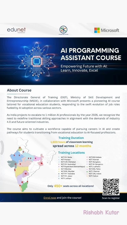 One year AI Programming Assistant Course by DGT & MSDE with Microsoft , Edunet Foundation - YouTube