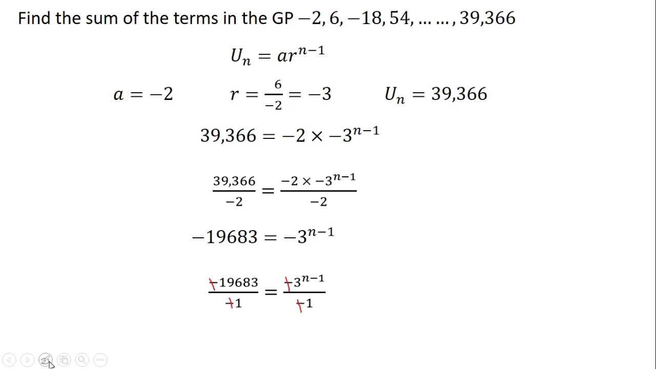 29 Sum of a Geometric Progression QUESTION 3 - YouTube
