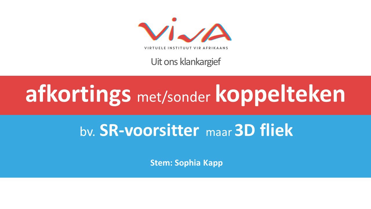 Afkorting met/sonder koppelteken - YouTube