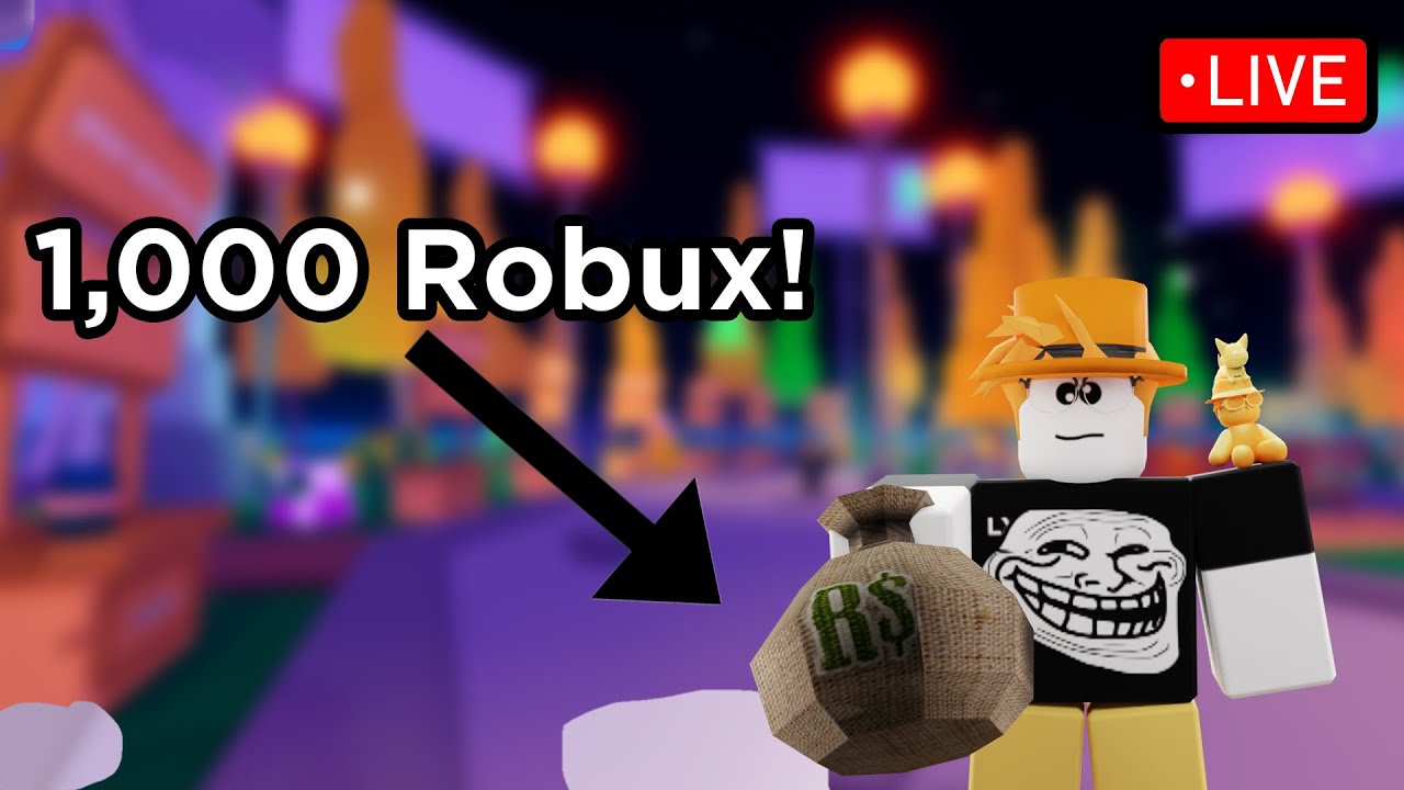 🔴1,000 Robux Giveaway!🔴 Raising Robux In PLS DONATE ROBLOX! - YouTube