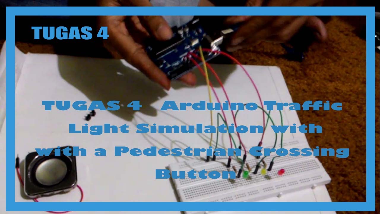 Arduino Traffic Light Simulation With A Pedestrian Crossing Button