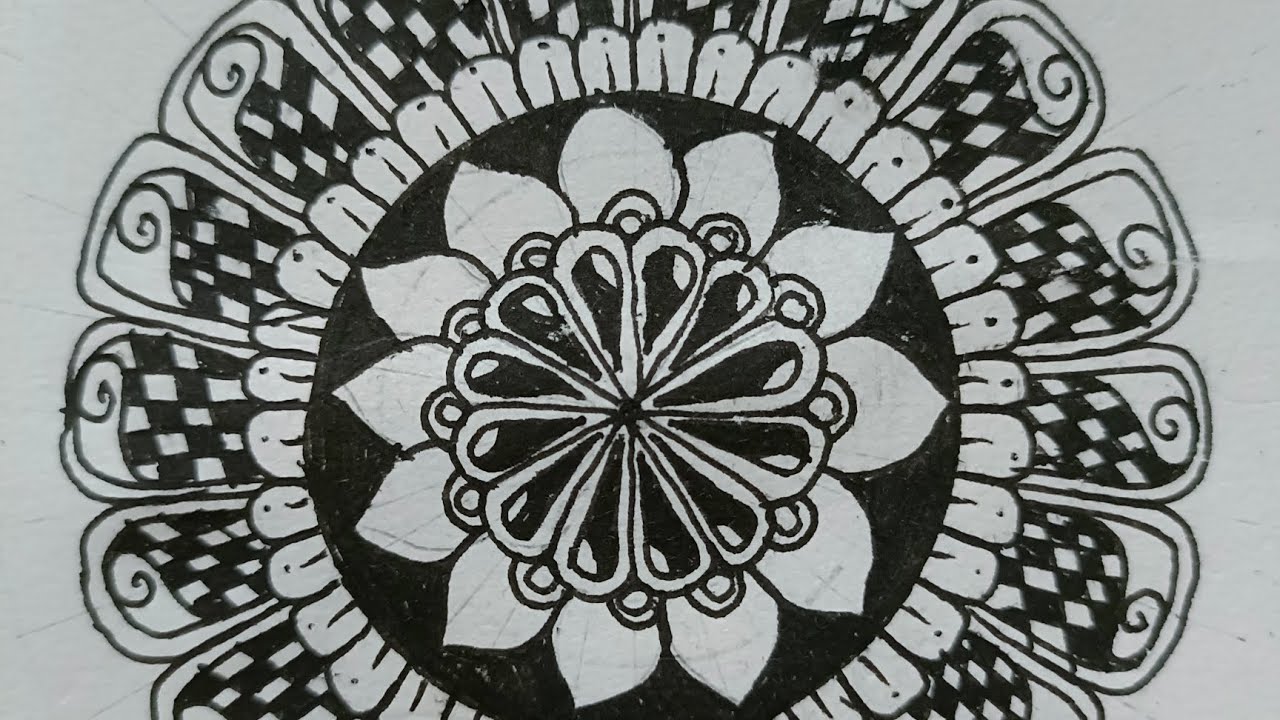 How to draw a circular mini Mandala |Mini Mandala Tutorial| - YouTube