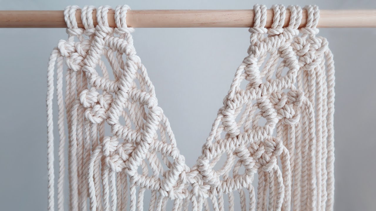 Macrame Knot & Pattern | Double fringe Tutorial #2 | 마크라메 더블 프린지 - YouTube