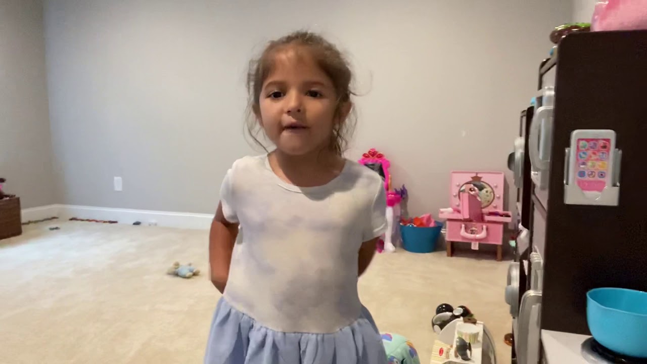 Nora cooking pancakes. 1st cooking video - YouTube