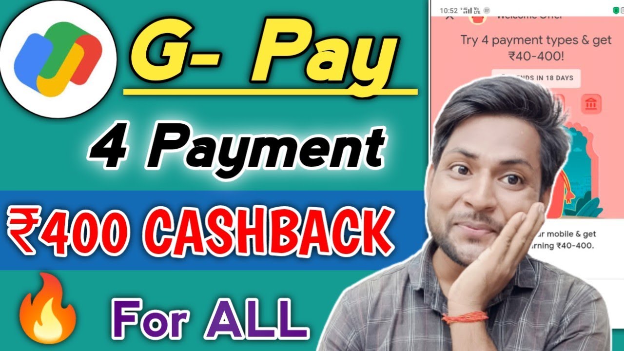 Google Pay New Offer ₹40-400 Cashback For All | Google Pay New Offer ...