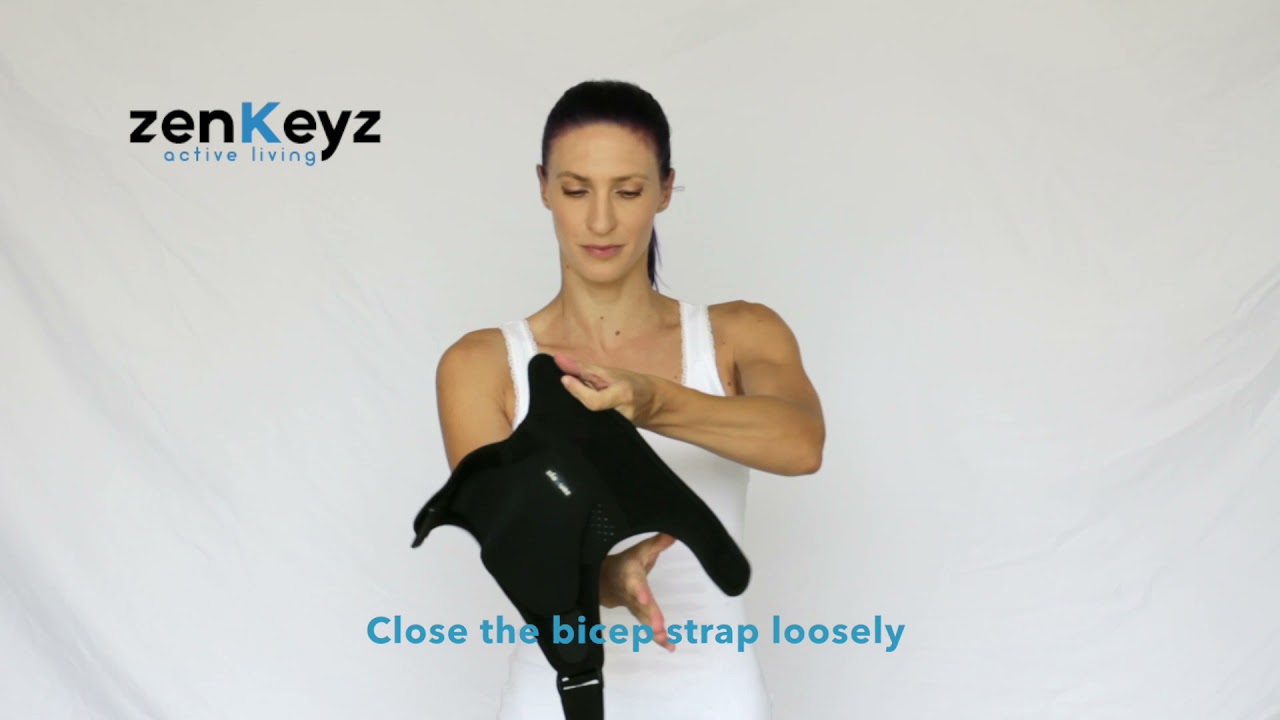 HOW TO PUT ON the ZenKeyz Shoulder brace - for Torn Rotator Cuff ...