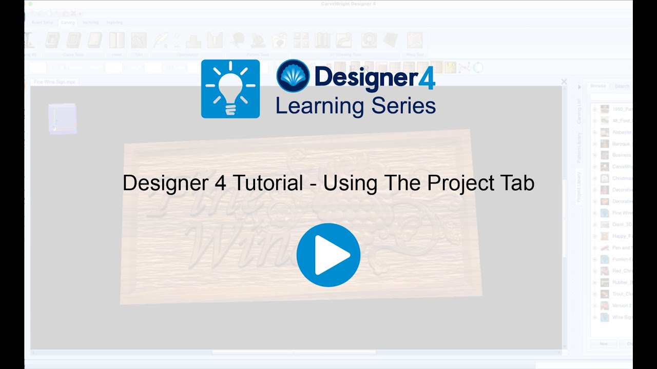 Designer 4 Tutorial - Using the Project Library Tab - YouTube
