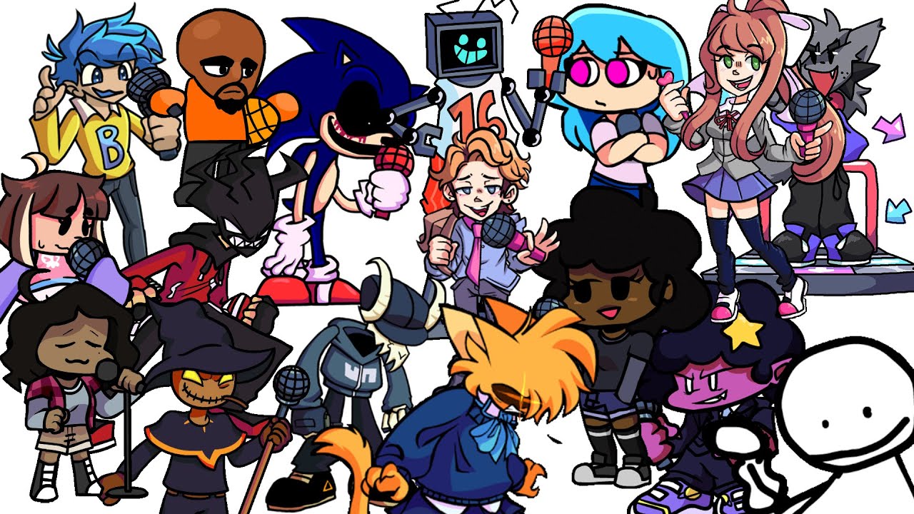 FNF: Copy-Cat but Everyone Takes turn Singing it - YouTube